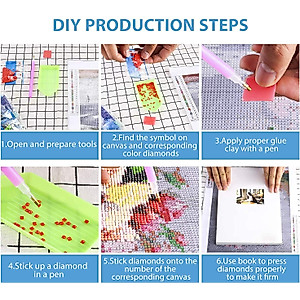 5D Diamond Art Painting Kits Full Drill Round Beads Art Gems Stone Cross Stitch DIY by Number Kits Wall Decoration 12x16 inch Angel Wing