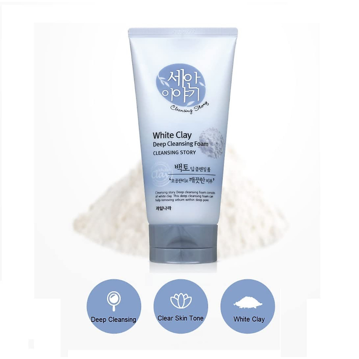 Kwailnara Cleansing Story Natural Facial Deep Foam Cleansing - White Clay