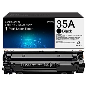 35A Toner Cartridge CB435A Black - (High Yield ) ONWA 1-Pack Compatible 35A CB435A Toner Cartridge Replacement for HP P1006 P1002 P1003 P1004 P1005 P1007 P1008 P1009 Printer