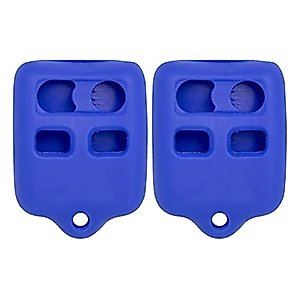 Keyless2Go Replacement for New Silicone Cover Protective Cases for 4 Button Remote Key Fobs CWTWB1U345 CWTWB1U331 - Blue (2 Pack)