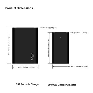BatPower ProE 2 ES7B 98Wh Surface Power Bank for Surface Pro X 9 8 7 6 5 4 3 2 RT Go Surface Book 3 2 1 External Battery Surface Laptop 4 3 2 1 Portable Charger, USB QC Fast Charge Tablet Smartphone