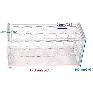 Driak Two Layers 12 Sockets Plastic Test Tubes Rack Testing Tubes Holder Used for 25ml Centrifuge Tube
