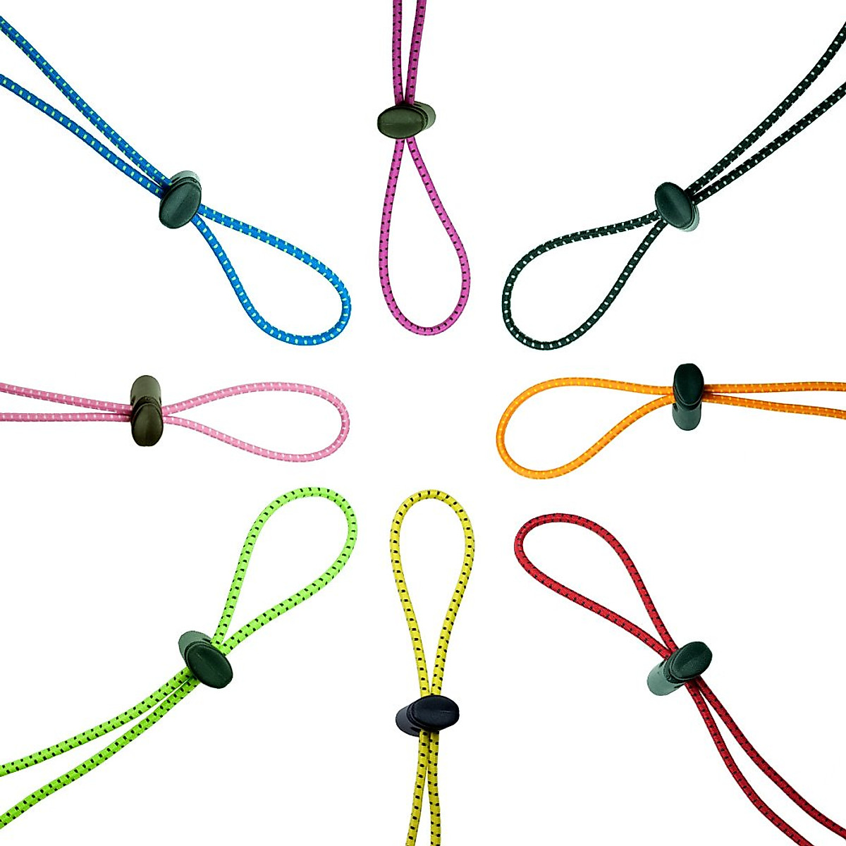 Flow Bungee Goggle Strap Kit (2-Pack) - Universal Adjustable Replacement Straps for Swim Goggles (Neon Green)