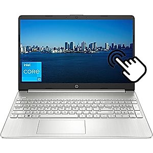 HP Newest 15.6" HD Touchscreen Laptop, Intel Core i3-1115G4(Beat i5-1035G4), 8GB RAM, 512GB NVMe SSD, Fast Charge, Camera, Fullsize Keyboard, WiFi, HDMI, USB-A&C, Win 11 Home S, CUE Accessories
