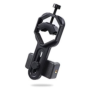VANKEY Cellphone Telescope Adapter Mount, Universal Phone Scope Mount, Work with for Spotting Scope, Telescope, Microscope, Monocular, Binocular, for iPhone, Samsung, HTC, LG and More