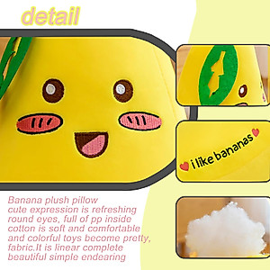 XiRiDa Banana Plush Hug Pillow Stuffed Fruit Plushie Toy Cute Doll Gifts for Kids 19.7"