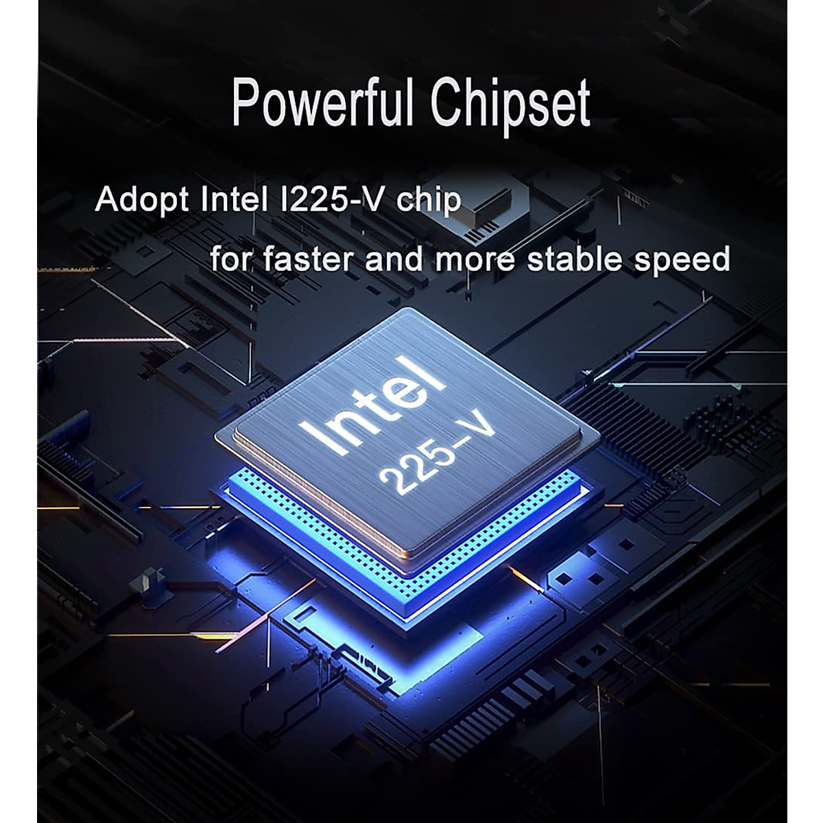 2.5GBase-T PCIe 3.1 Network Adapter with Intel I225-V+3ft Cat8 Ethernet Cable 2500/1000/100Mbps PCI Express Gigabit Ethernet Card RJ45 LAN Controller for Windows 10/11 with Low Profile Bracket