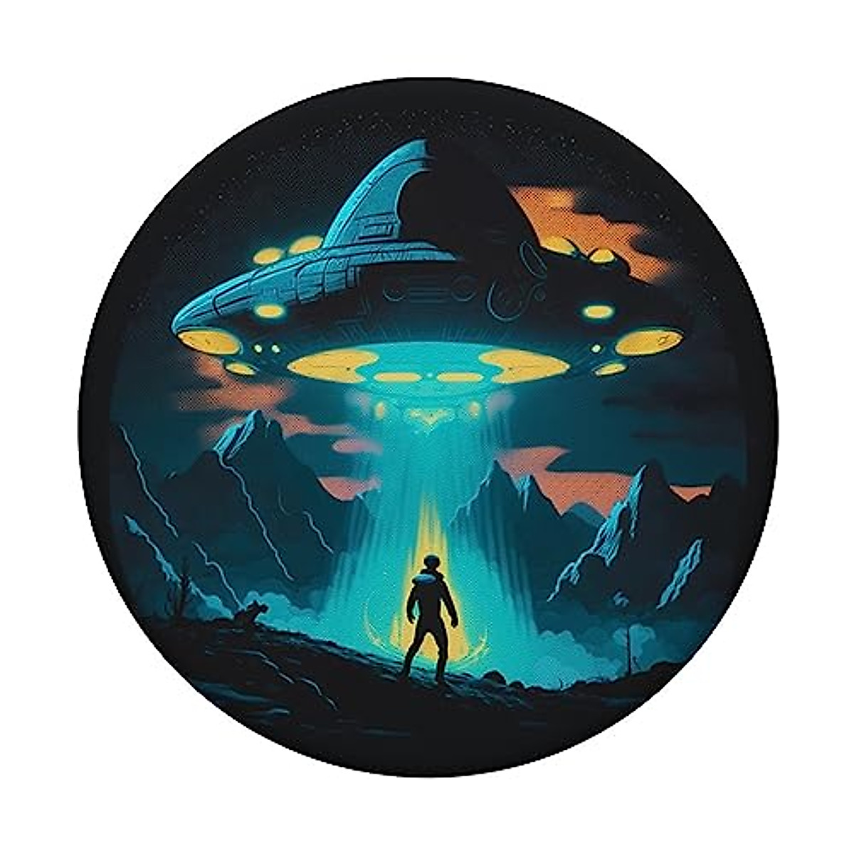 Space UFO Abduction Alien PopSockets Swappable PopGrip