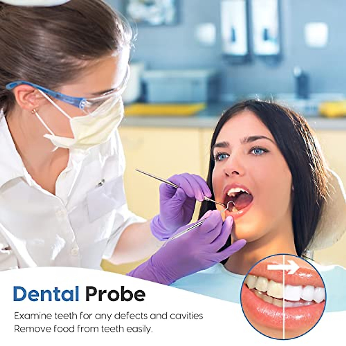 Professional Dental Tarter Scraper 100% Stainless Steel Double-Sided Hook & Angled Pick Wax & Clay Sculpting Tool (2PACK)