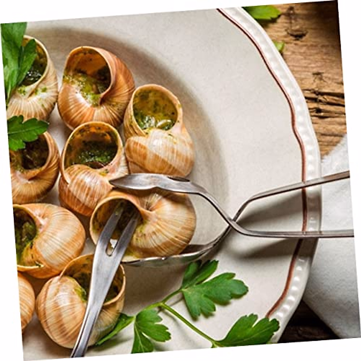 EXQUIMEUBLE Stainless Steel Snails Clip Barbecue Grill Tongs kitchen escargot utensil grilling tongs Stainless Steel Snail Tongs Food Clamp Cooking Tongs metal kitchen Tongs with lock sandwich