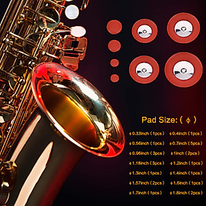 GU GU 1 Set Alto Sax Repair Parts Screws + 25pcs Sax Pads + Blanket column