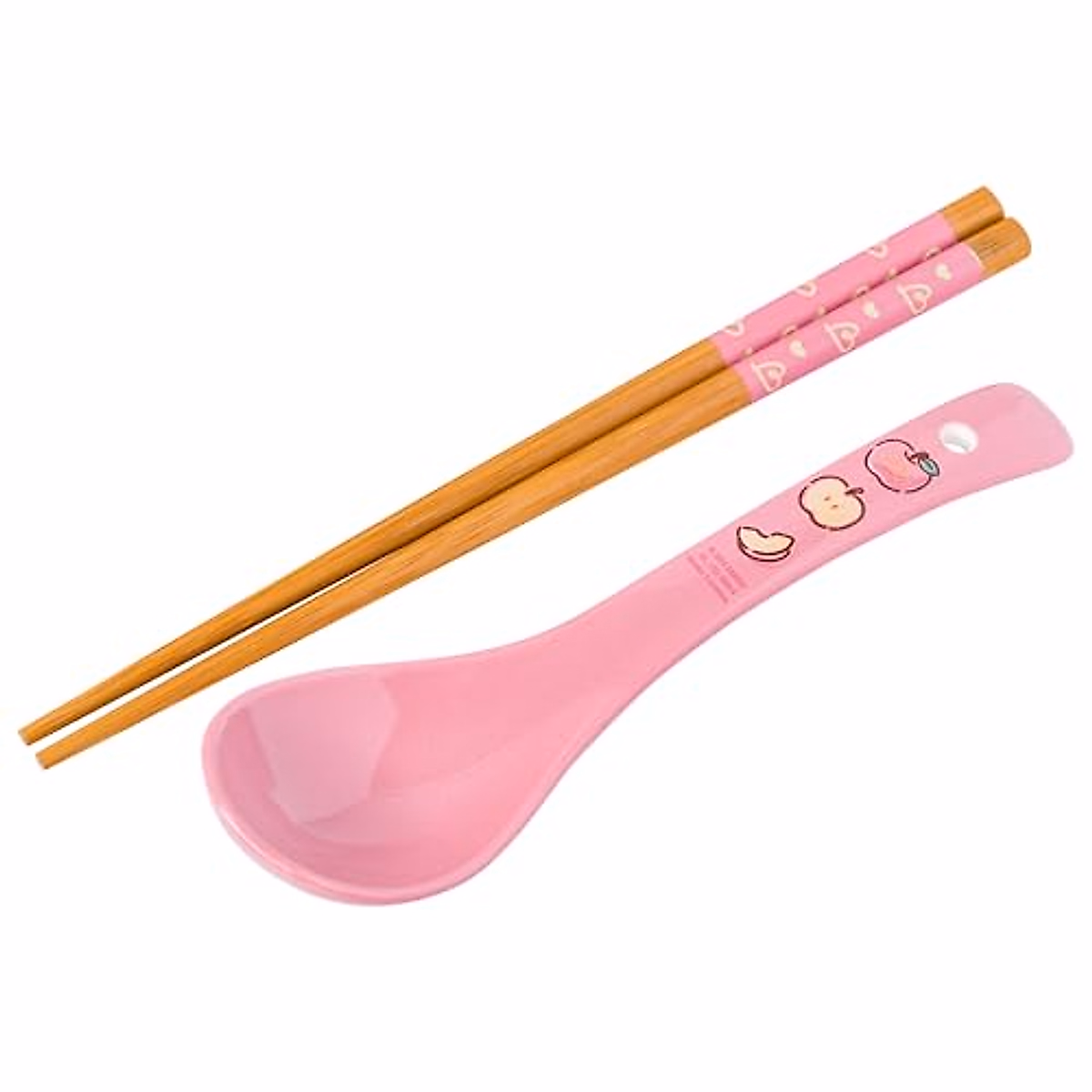 Silver Buffalo Sanrio Hello Kitty Apples and Cinnamon Ceramic Ramen Noodle Rice Bowl with Chopsticks and Spoon, Microwave Safe, 20 Ounces