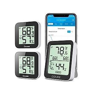 Govee Hygrometer Thermometer H5075 Bundle with Govee Temperature Humidity Monitor 2-Pack