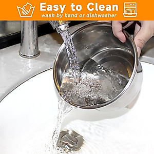 Heated Cat Bowl, Outdoor Heated Pet Bowl with Double Stainless Steel Bowl 24 OZ, Heated Water Food Bowl for Cat Pet, Thermal Pet Bowl Provide Drinkable Water and Hot Food in Winter