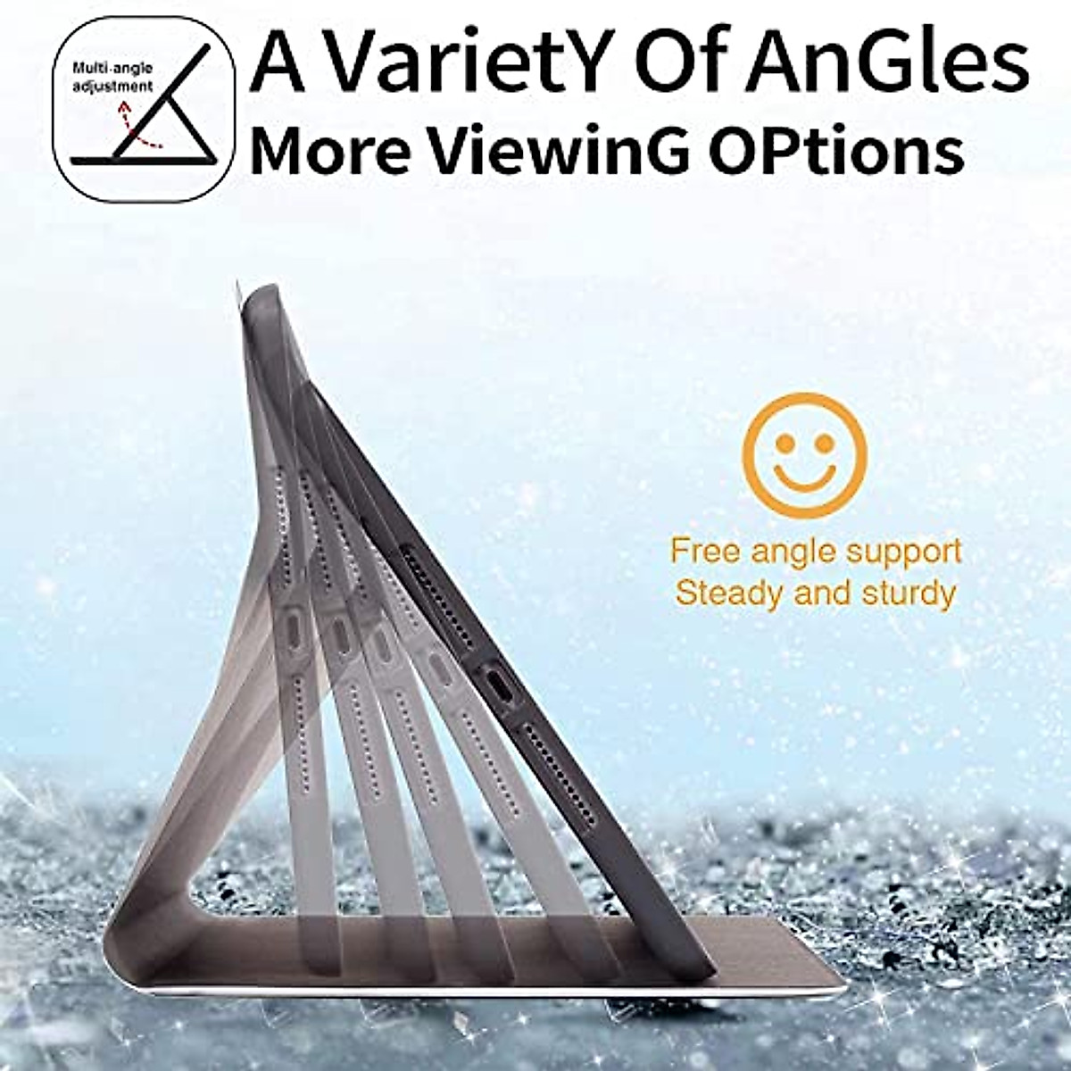 BFSEROBJ for iPad Mini 6 Case 8.3 Inch 2021 for iPad Mini 6th Generation Case Lightweight Smart Case PU Leather Adjustable Stand Protective Cover with Auto Wake/Sleep - Cute Black Cat