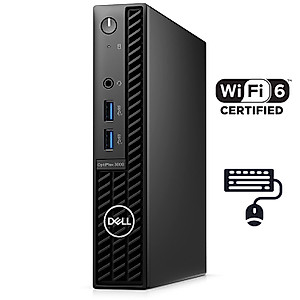 Dell Optiplex 3000 MFF Business Desktop, 12th Gen Intel Core i5-12500T, 16GB RAM, 1TB SSD, HDMI, RJ-45, Wired KB&Mouse, Displayport, Wi-Fi 6, Windows 11 Pro, Black