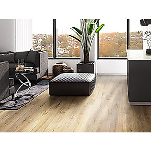 MSI Rutledge 7 in. x 48 in. x 20 MIL Luxury Vinyl Flooring, Rigid Core Planks, LVT Tile, Click Lock Floating Floor, Waterproof LVT, Wood Grain Finish, CASE, Autumn Woods Brown, 23 Square Feet