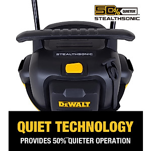 DEWALT 16 Gallon STEALTHSONIC Poly Wet/Dry Vacuum, DXV16P-QTA Noise Reduction Heavy Duty Shop Vacuum for Jobsite/Workshop, Reduce Motor Noise, Yellow