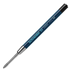 Schneider Slider 755 XB Ballpoint Pen Refill, Black, Pack of 2 (175691)
