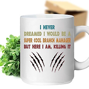 Killing It Lifestyle Gift for Branch Managers, Unisex Sweat for Grey Multicolor - Quote on 11 Oz White Ceramic Coffee Mug