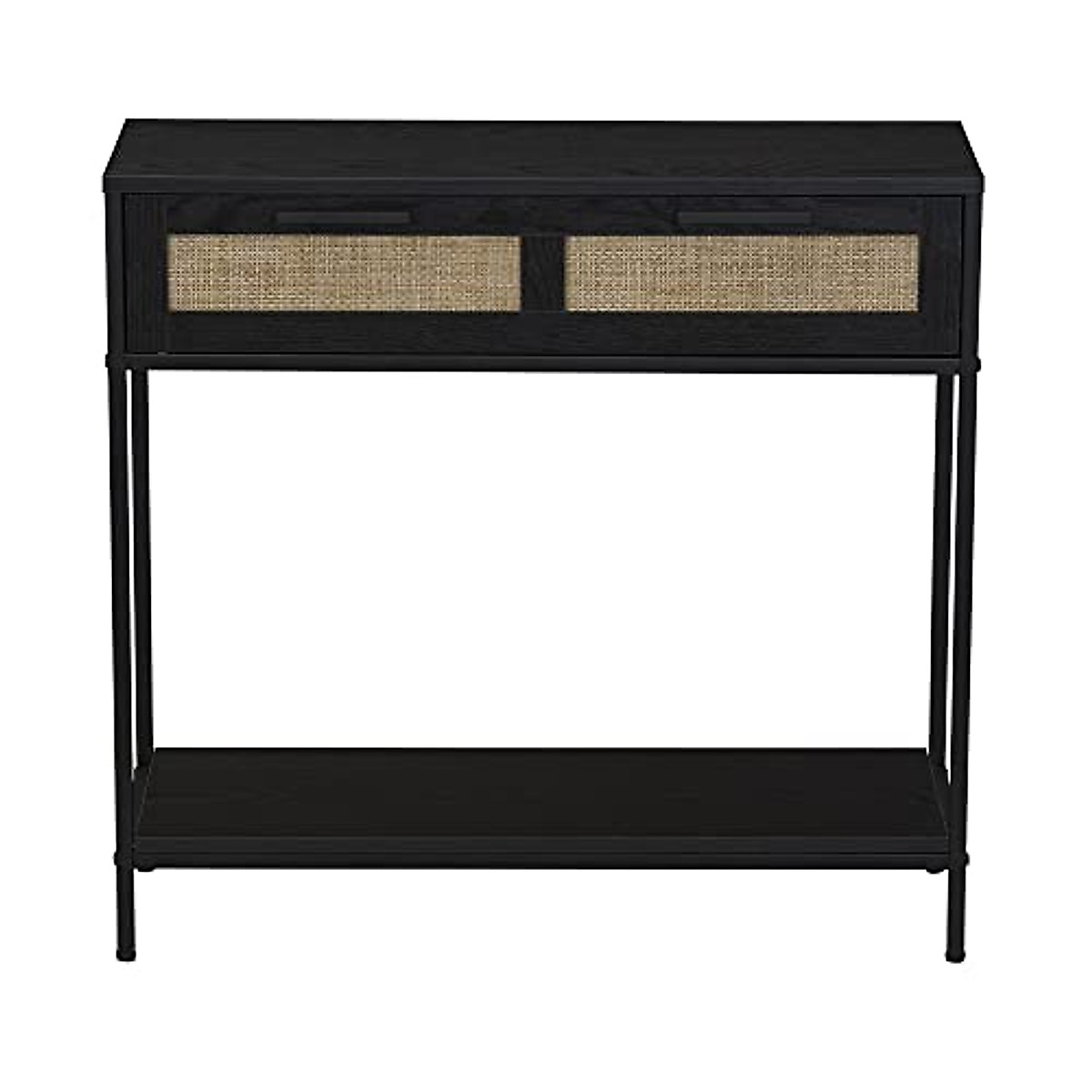 Household Essentials Black Oak Bungalow Console Table