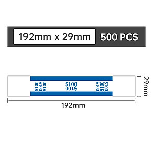 L LIKED Pack of 400 Money Band Bundles Self Sealing Currency Straps for Bill Wrappers (50 of Each - 400 Assorted)