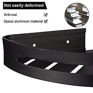 Bathroom Corner Shower Caddy，Adhesive or Screw Fixing Shower Shelf, Aluminum Storage for Bathroom Kitchen 2-Pack