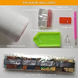 VISIAIP Sunflowers Diamond Painting Kits Butterfly Flower Bottles Log Cabin 5D DIY Full Drill Diamond Art Kits for Adults Kids Flowers Blessing Word Picture Art for Home Wall Decor,15.7 x11.8 inch