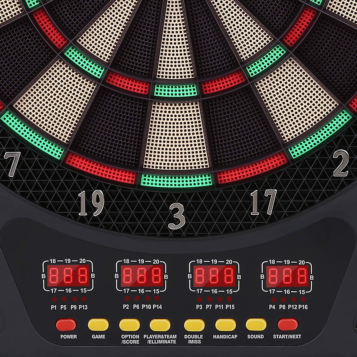 Biange Electronic Dart Board, Digital Soft Tip Dart Boards, Dartboard Set 13.5” Target Area, 27 Games and 243 Variants with 12PCS 18g Darts, 4 LED Displays, 100 Tips, Flights, Support 16 Players