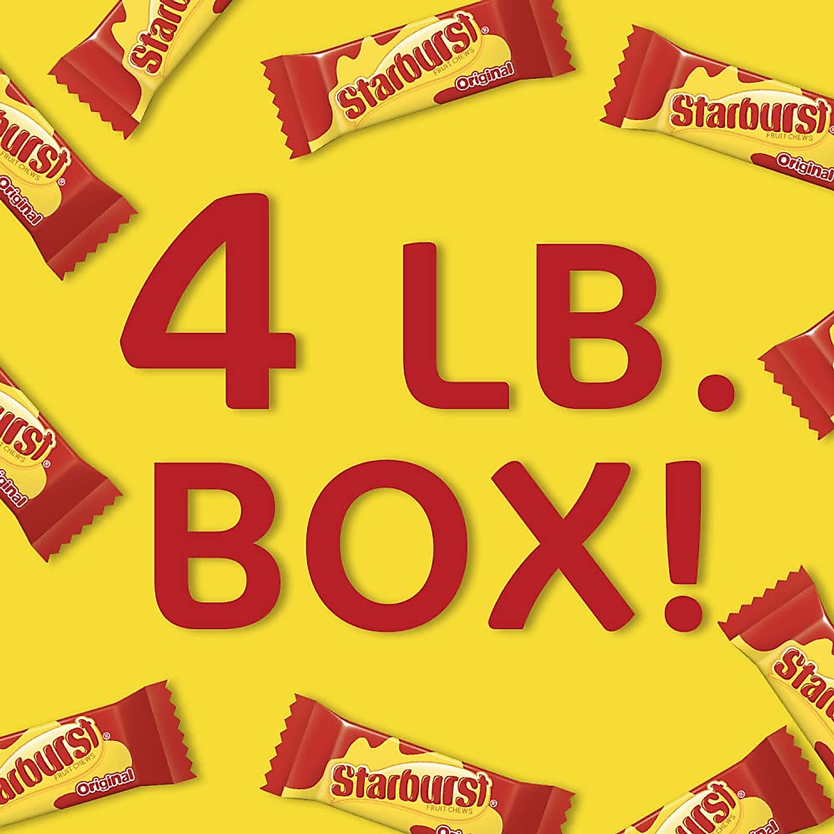 STARBURST Original Fun Size Chewy Candy Bulk Pack, 4 Pound Box