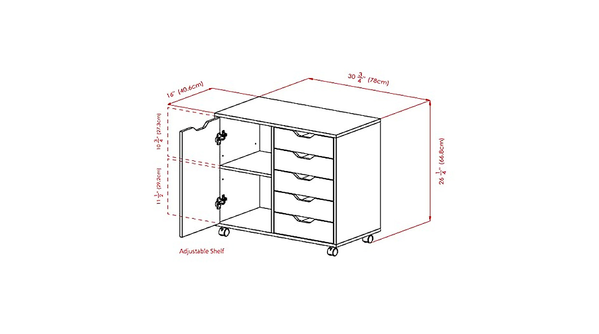 Winsome Halifax Storage Cabinet - White Multi-Drawer Organizer