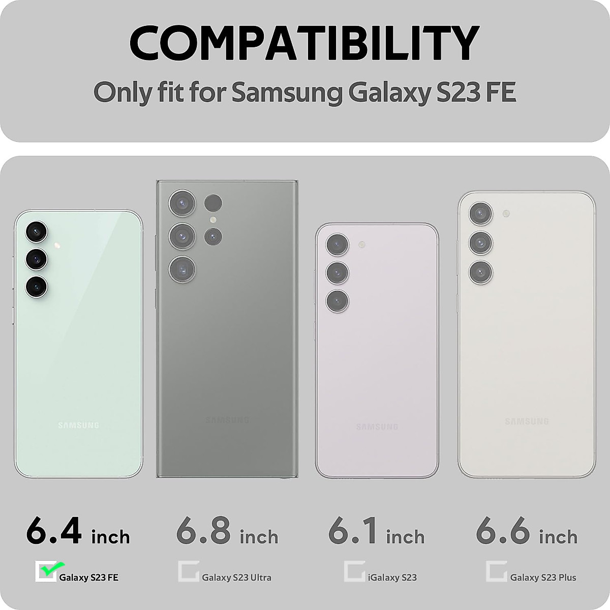 Aeska Clear Case for Galaxy S23 FE 5G, Ultra [Slim Thin] Flexible Clear TPU [Scratch-Resistant] Gel Rubber Soft Skin Silicone Protective Phone Case Cover for Samsung Galaxy S23 FE 5G (Clear)