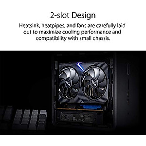 ASUS Dual NVIDIA GeForce GTX 1650 Mini OC Edition Gaming CSM Graphics Card (PCIe 3.0, 4GB GDDR6 Memory, HDMI, DisplayPort, DVI-D, for Intel NUC 9 Extreme Kit, Intel NUC 9 Pro Kit, and Small Chassis)