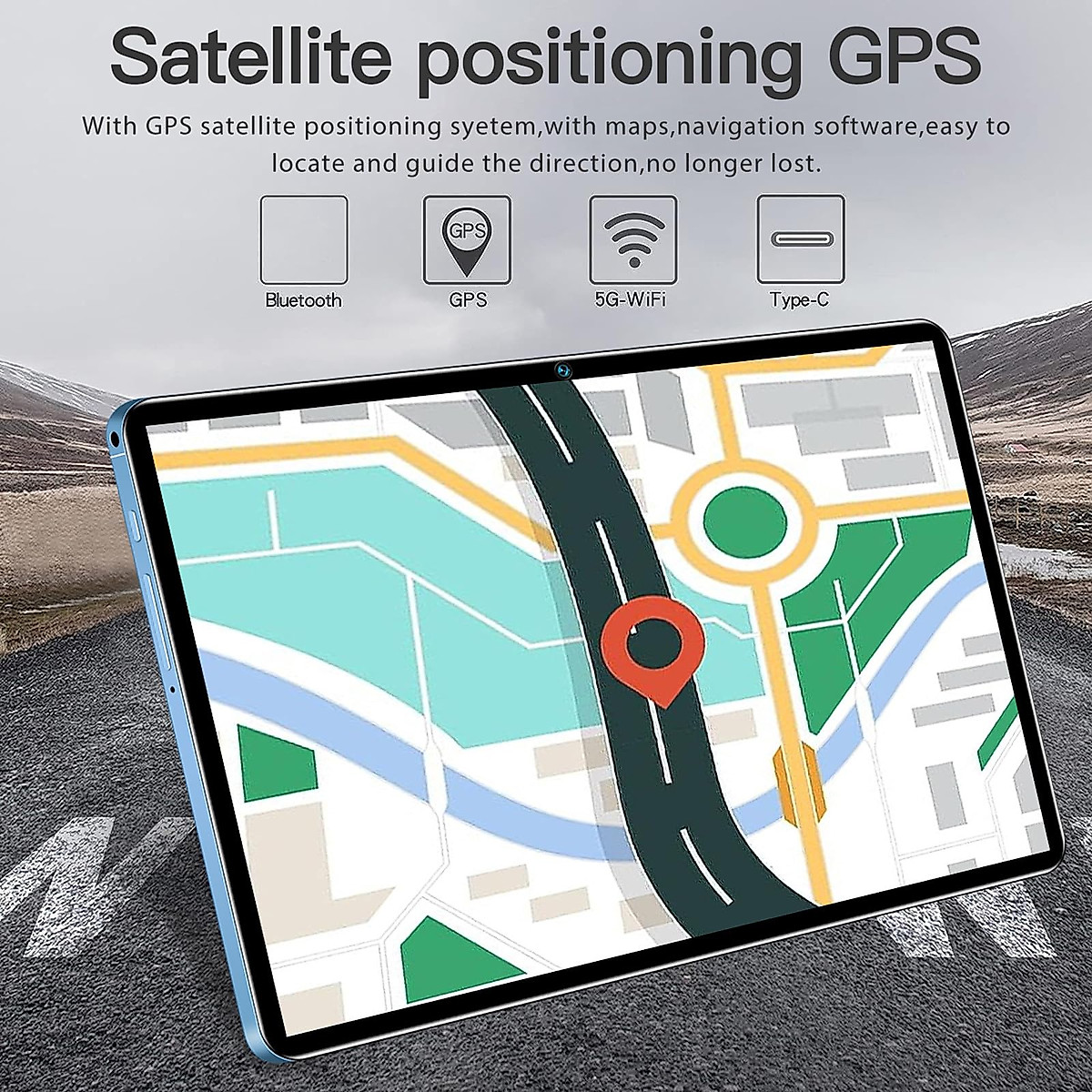 2+32G 10.1-Inch Android 12 Tablet Pc IPS HD Ultra-Thin Screen Bluetooth Dual Band WiFi Tablet Computer 8000mah Battery Card Dual Sim HD Voice (Black)