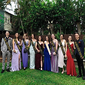 10 Pack Birthday Sash for Women Group,Happy Birthday Party Supplies Sashes Favors Decorations for Women,Birthday Squad Girls Glitter Sash Set,9 Funny Sashes,1 Birthday Girl Sash(Black and Rose Gold)