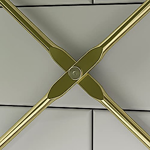 Homsee Extra Tall Clothes Rack, Heavy Duty Closet Garment Rack with Shelves and Drawers, Freestanding Metal Closet Organizer Wardrobe with Hanging Rods for Hanging Clothes, White & Gold