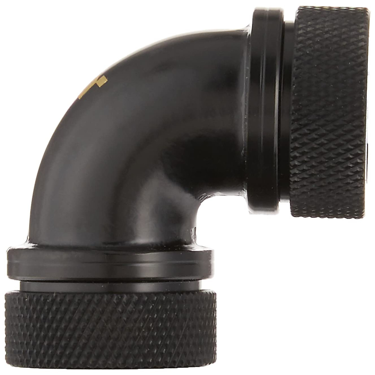 Thermaltake Pacific DIY LCS Black G1/4 PETG 16mm (5/8") OD Tube 90 Degree Dual Compression Fitting Cooling - CL-W099-CA00BL-A