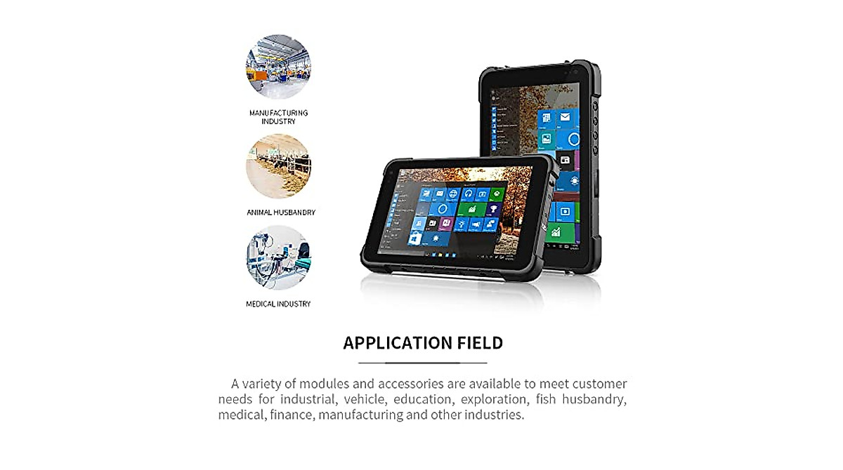 ThinKol 8" Industrial Rugged Tablet for Enterprise Mobile Field Work ...