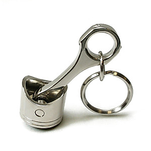 iPick Image Made for Honda Accord Chrome Finish Engine Piston and Rod Metal Key Chain