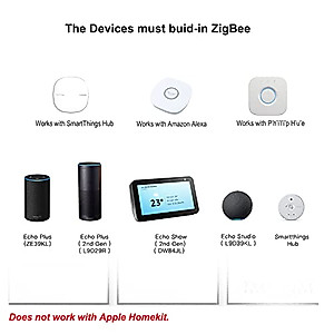 Sparkleiot Zigbee Smart Plug Outlet forPhilipsHue Mini Remote Voice Control with Alexa, Compatible with Google Home SmartThings Hub Required