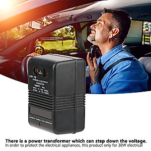 YWBL-WH Travel Plug Power Adapter 70 Watts Voltage Converter 220V to 110V Step Down Voltage Converter Power Transformer 70W CN Plug for Hair Dryer Steam Iron Laptop Cell Phone