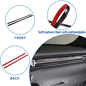 Fit for Toyota Supra GR A90 A91 MK5 2019-2024 Real Carbon Fiber Co-Pilot Center Console Decoration Sticker, Car Center Console Air Outlet Trim Cover Sticker, 2PCS