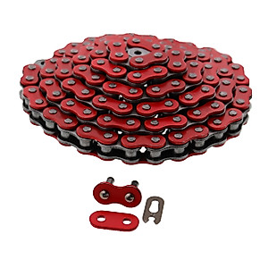 Red Non O-Ring Chain 520-100L fits 1995-2003 Kawasaki KEF300 KEF 300 Lakota