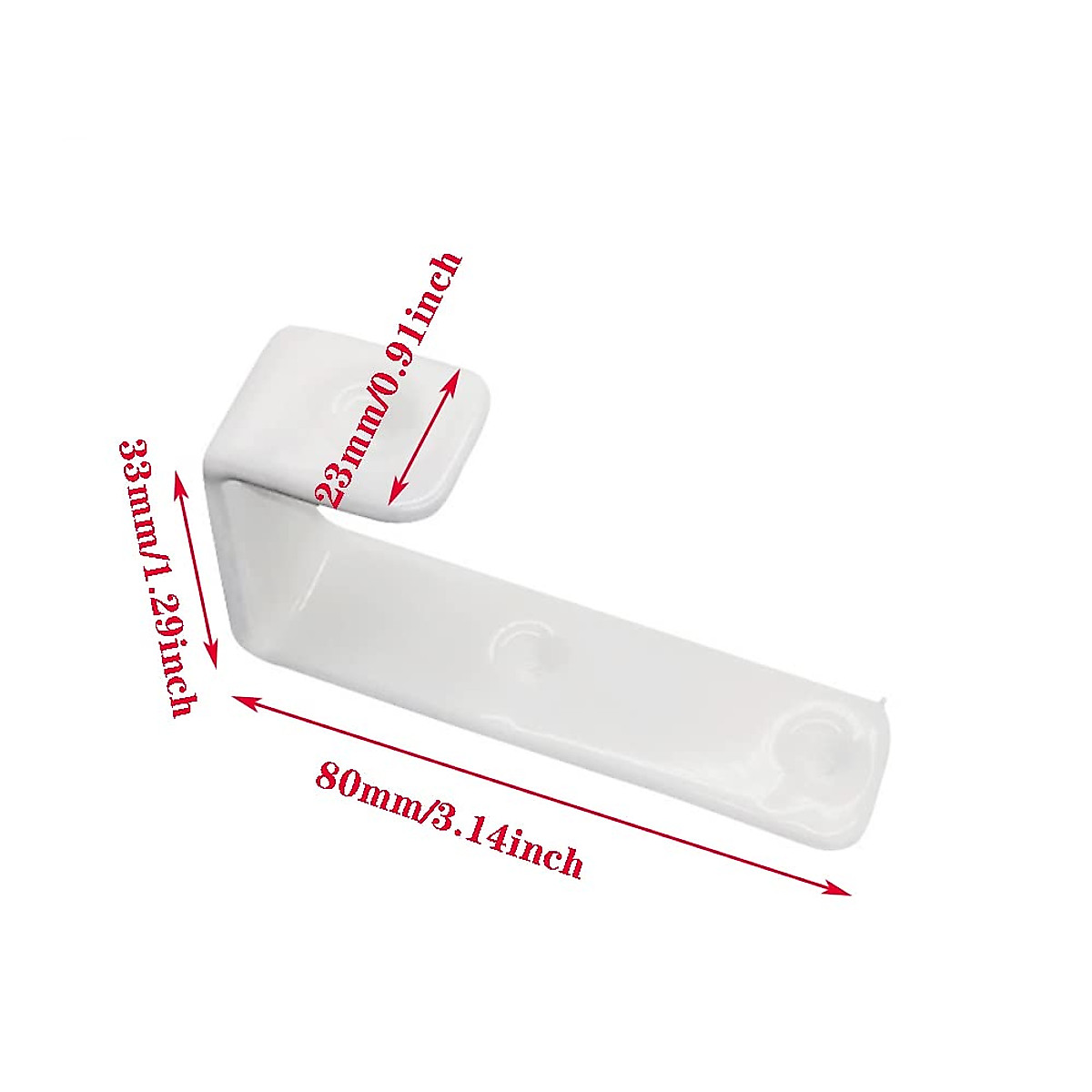 4pcs PVC Coated Bed Ladder Hooks, Iron Bunk Bed Ladder Hooks Brackets,Heavy Duty Hook Brackets for Bed Decoration Tool