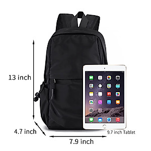 Seoky Rop Mini Backpack Purse for Women Teen Girls Nylon Lightweight Small Casual Backpack 8L Black