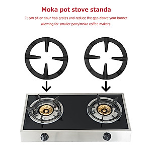 OSALADI Accessories Coffee Pot 4pcs Non Cast Iron Stove Trivets for Kitchen Wok Support Ring Cooktop Range Pan Holder Stand Stove Rack Pot Holder for Stove Metal