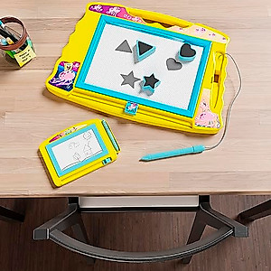 Lollipop Spongebob Squarepants 2-Pc Magnetic Drawing Board Set for Girls and Boys, One Large Board with 3 Stamps and Stylus Pen and One Travel Size Drawing Board, Toddler Educational Toy