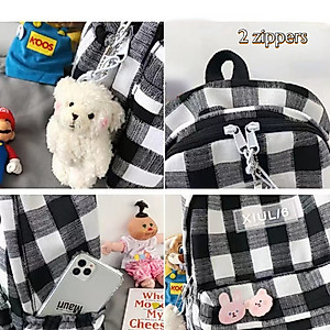 School Backpack for Girls,Cute Backpacks for Teen Girls with Pendent,Outdoor backpack,Book Bag,Purple Backpack (black)