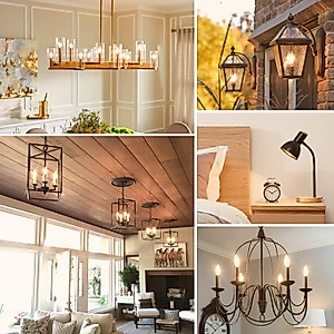 12-Pack Dimmable E12 LED Candelabra Bulbs 60W Equivalent, 2700K Soft Warm White, 600 Lumens B11 Candle Base 6W C35 LED Filament Vintage Light Bulbs, Clear Glass for Chandelier Ceiling Fan High CRI 90+