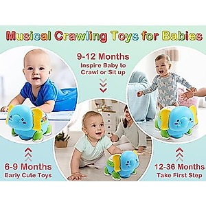 Baby Toys 6 to 12 Months,Toddler Toys,Star Projector Crawling Elephant Toys for 1-2 Year Old Boys Girls,Tummy Time Toys with Music,3 6 9 12-18 Months Babies Girl Toys,1 Year Old Boy Girl Birthday Gift
